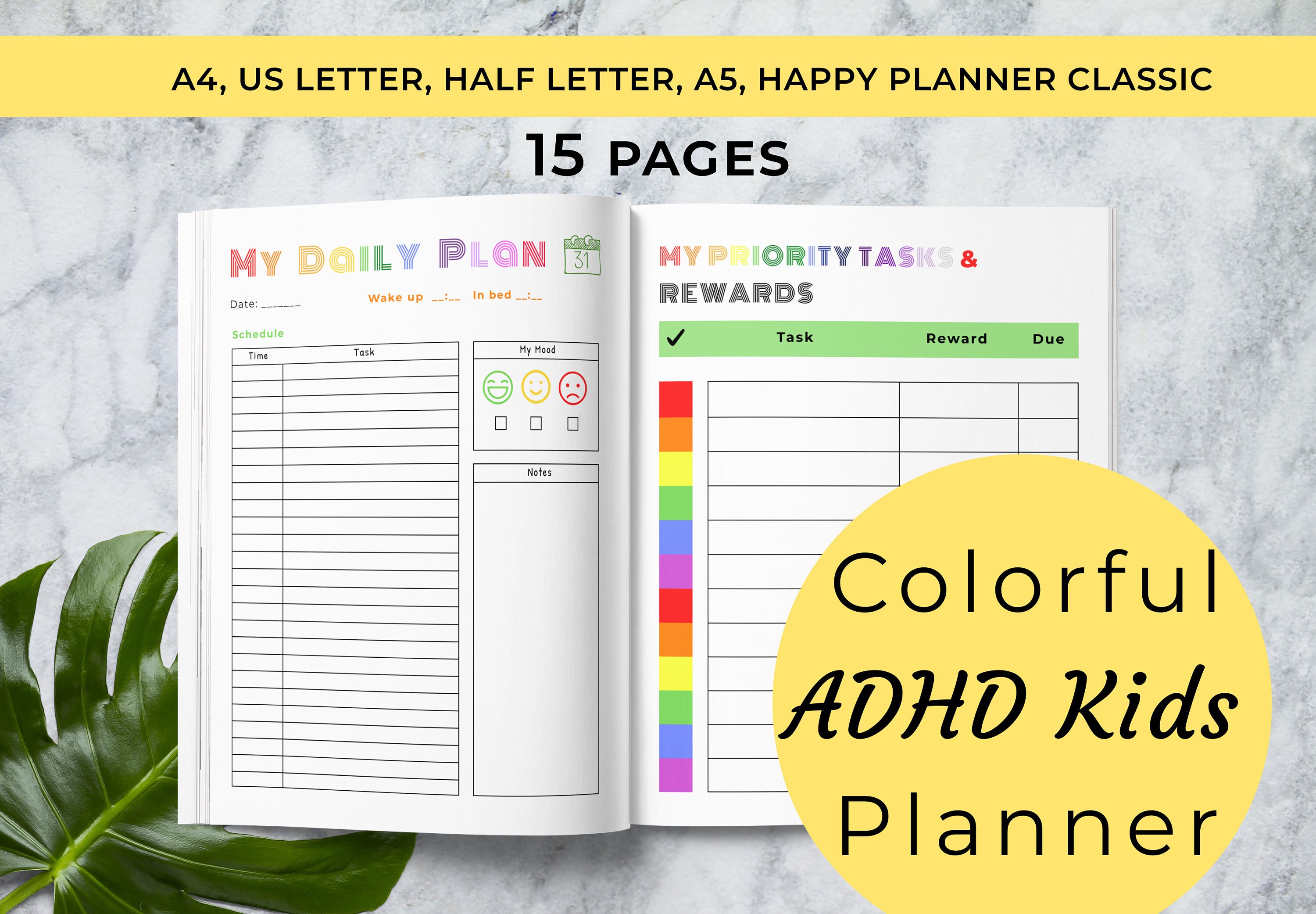 Adhd Planner Printable Adhd Planner Printable