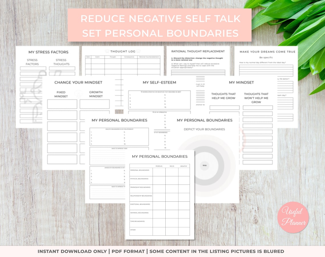 Depression Journal Therapy Journal Worksheets Mental Health | Etsy