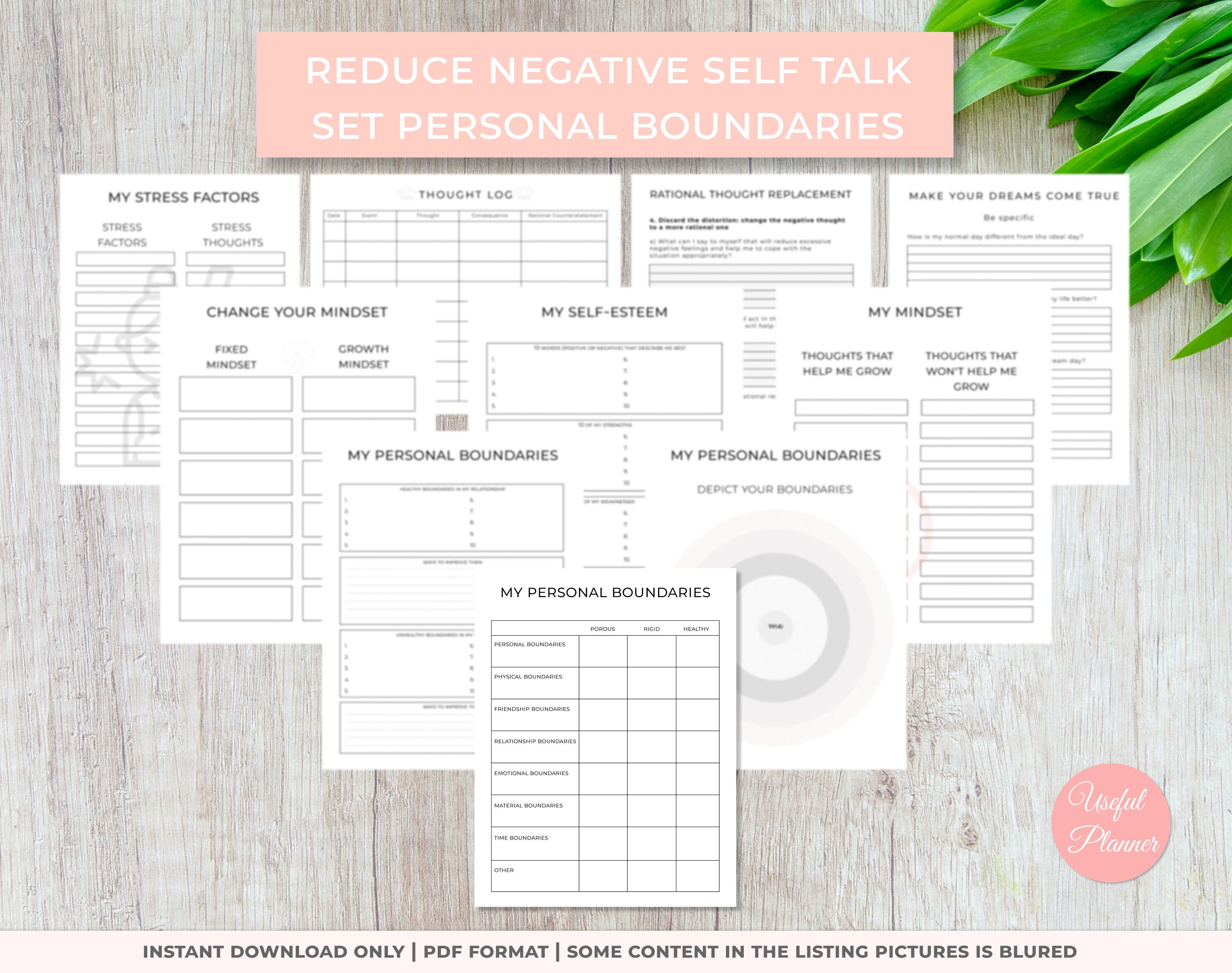 Depression Journal Therapy Journal Worksheets Mental Health | Etsy