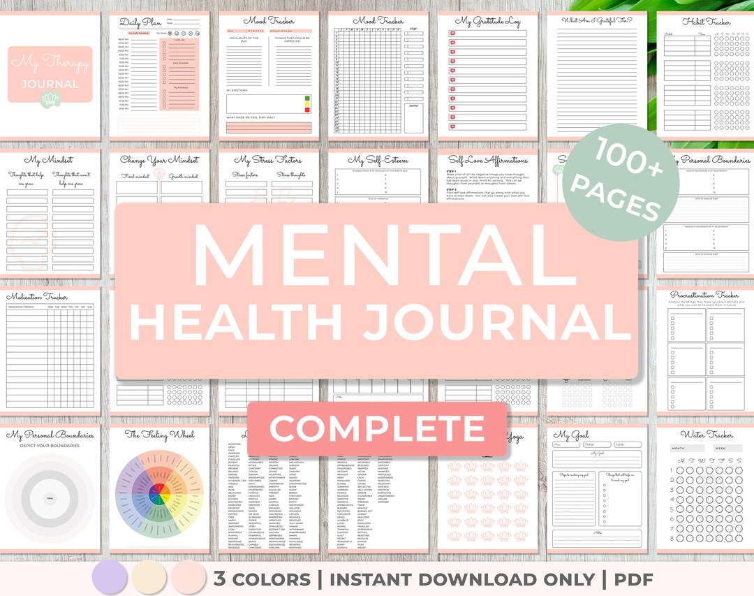 Mental Health Bullet Journal, Depression Journal, Anxiety and ...
