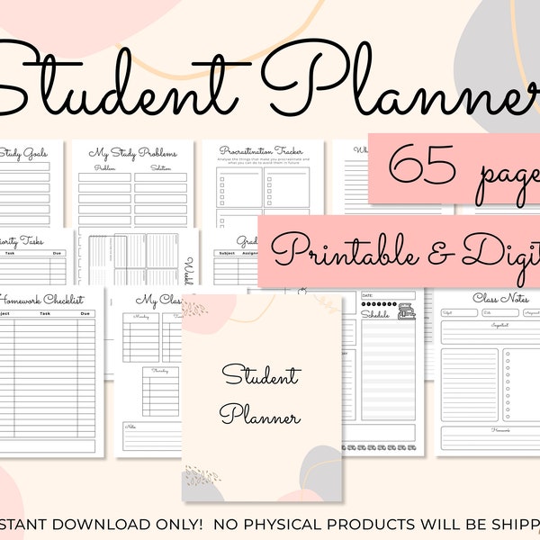 Student Planner - Etsy UK
