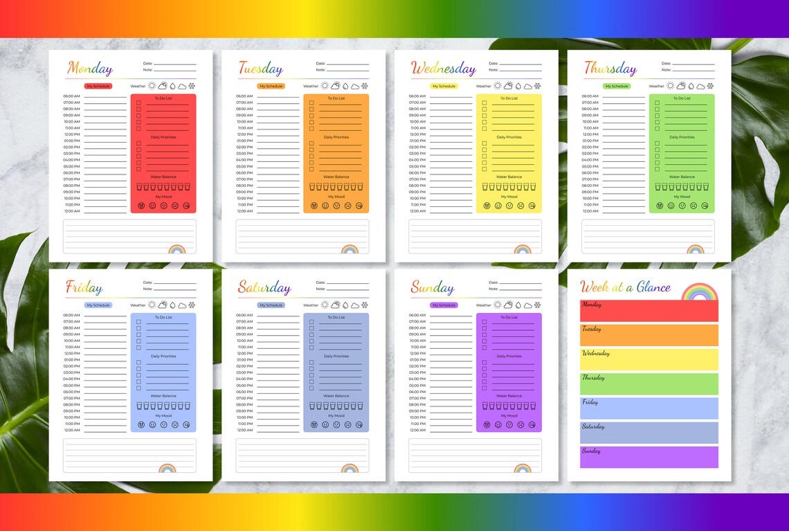 LGBTQ Planner Daily Rainbow Planner Weekly Rainbow Planner - Etsy