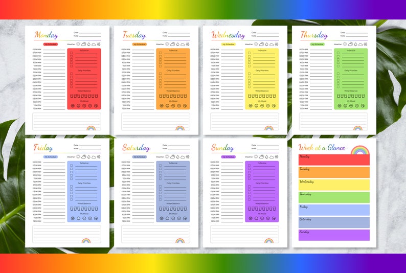 LGBTQ Planner Daily Rainbow Planner Weekly Rainbow Planner - Etsy