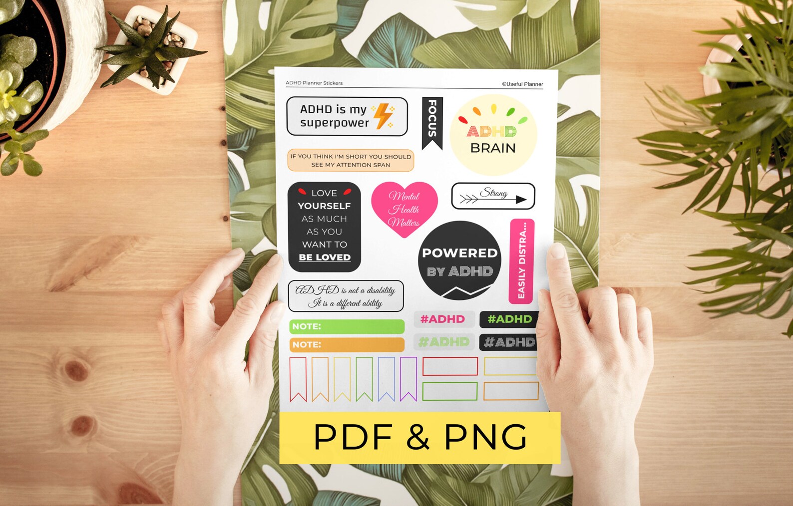 ADHD Planner Stickers ADHD Stickers Printable ADHD | Etsy