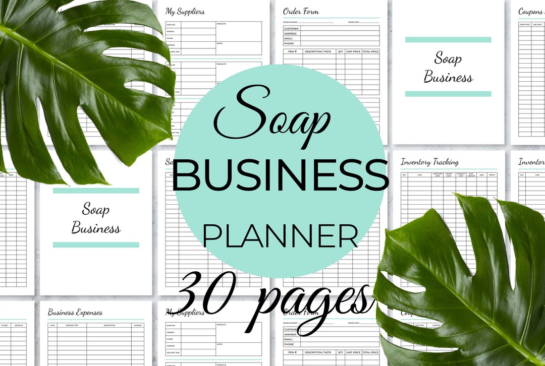 Soap Making Business Planner, Soap Making Supplies, Craft Business ...