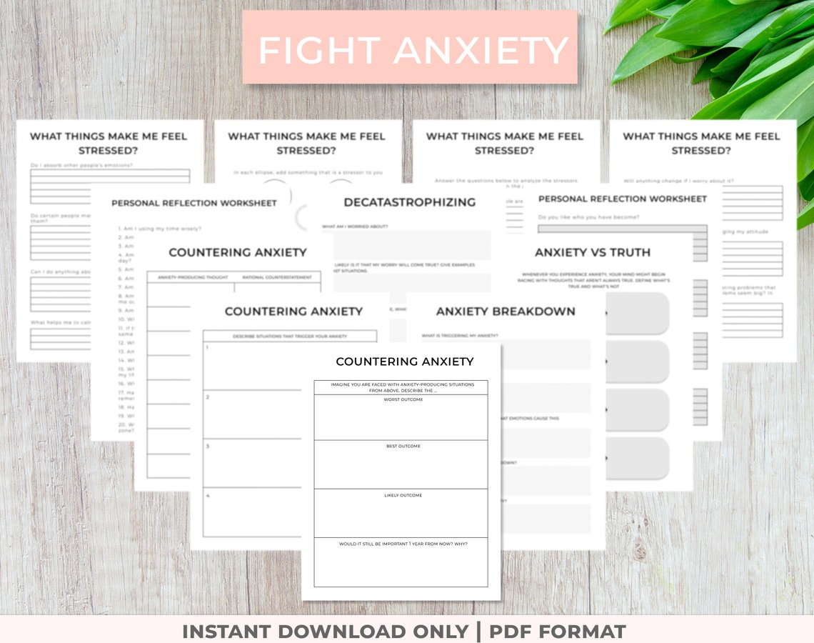 Depression Journal Therapy Journal Worksheets Mental Health | Etsy