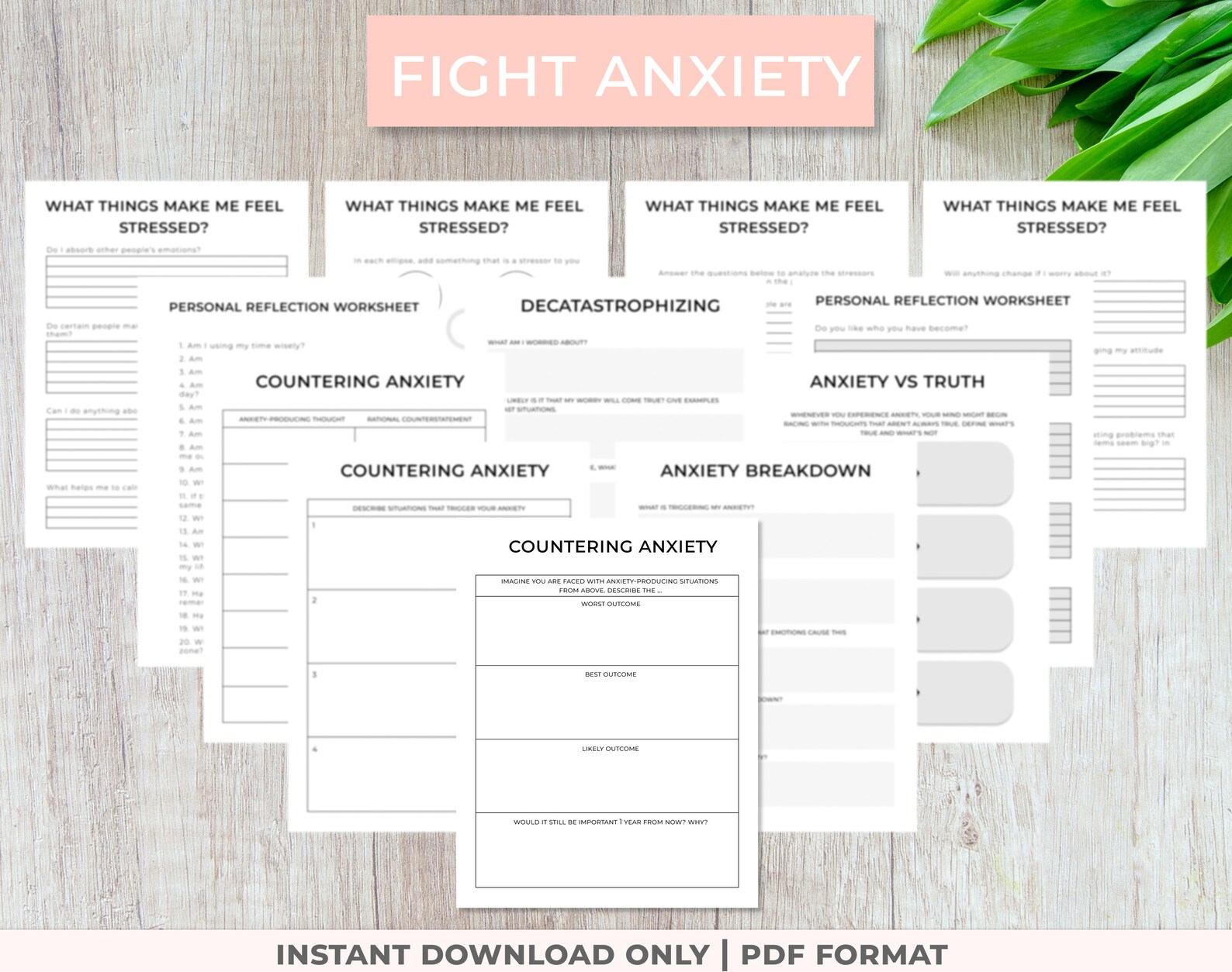 Depression Journal Therapy Journal Worksheets Mental Health | Etsy