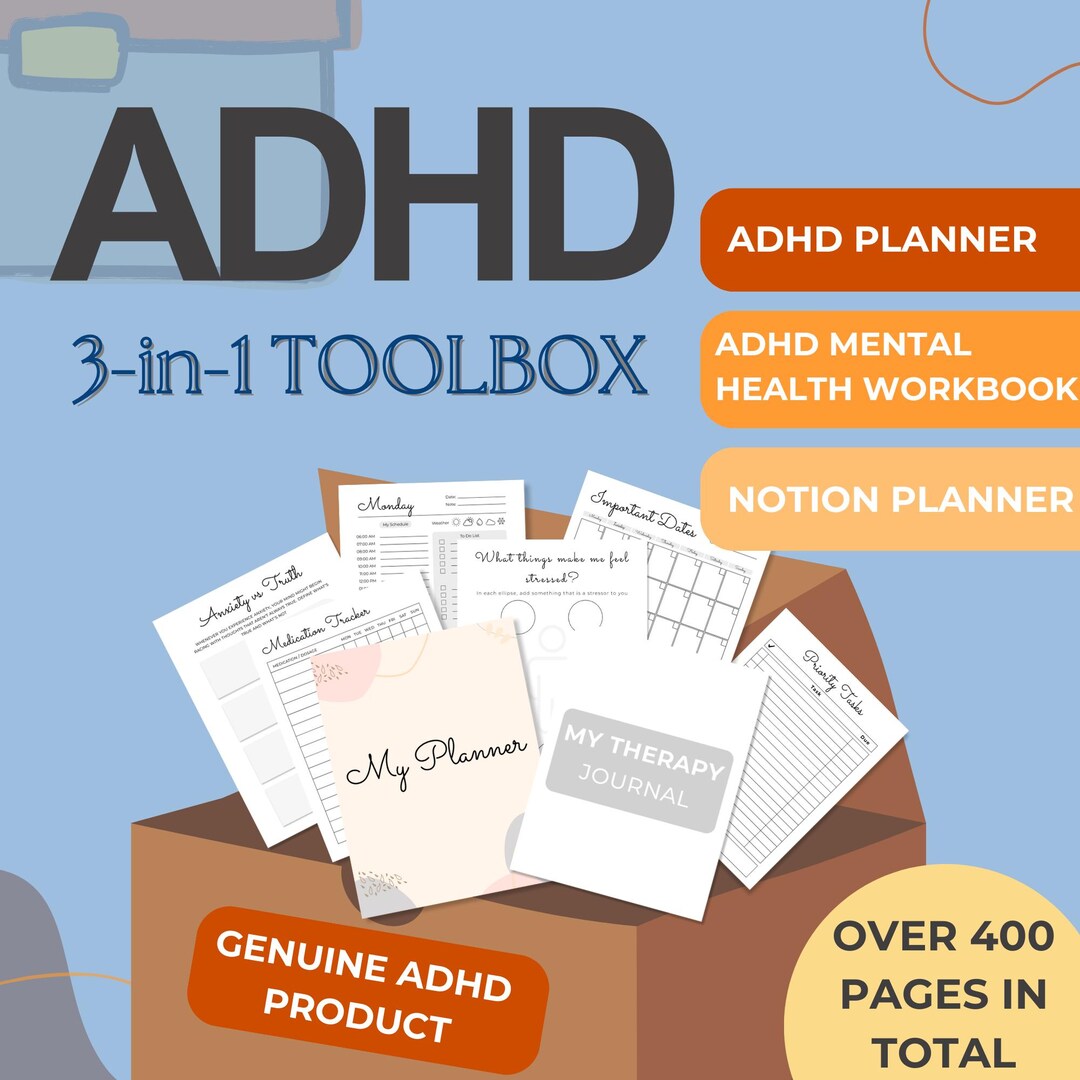Ultimate ADHD Toolbox, ADHD Planner, ADHD Notion Planner, Adhd Mental ...