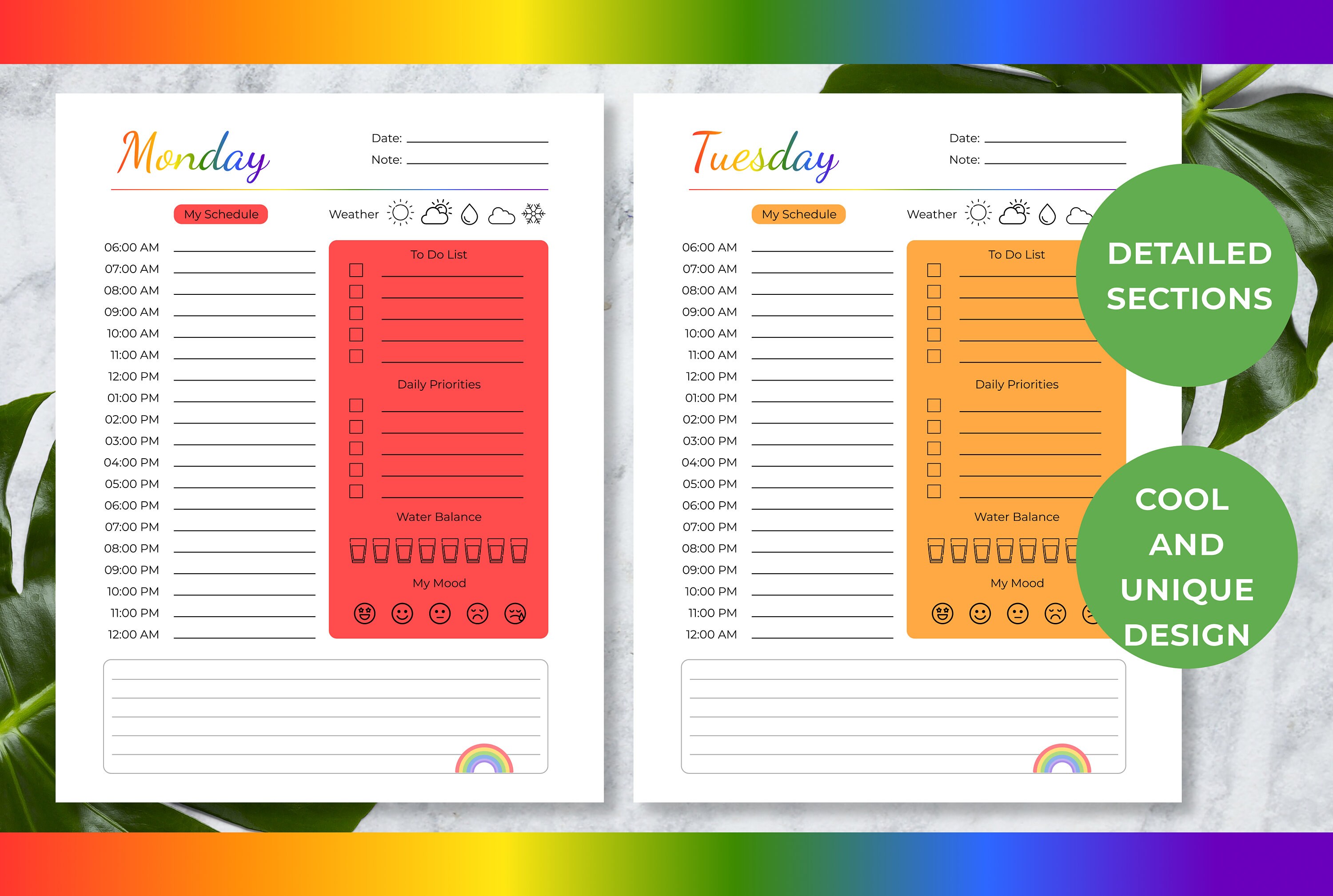 LGBTQ Planner Daily Rainbow Planner Weekly Rainbow Planner - Etsy