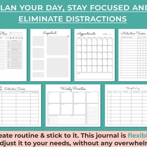 ADHD Therapy Worksheets, ADHD Planner, Adult ADHD Therapy Coping Skills ...