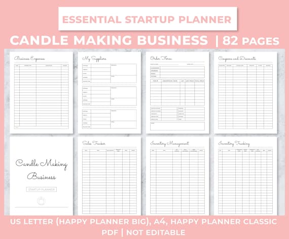 Candle Business Planner Small Business Planner Candle Order - Etsy