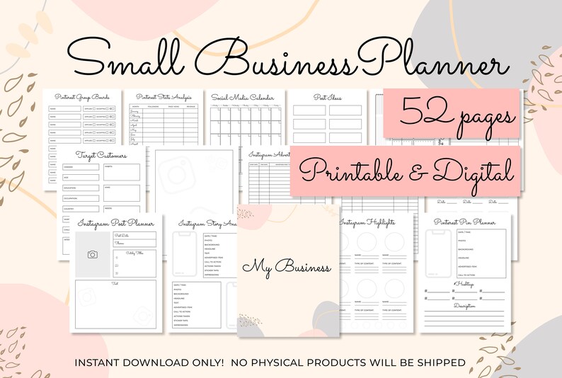 Business Planner Binder Small Business Planner Bundle Craft - Etsy