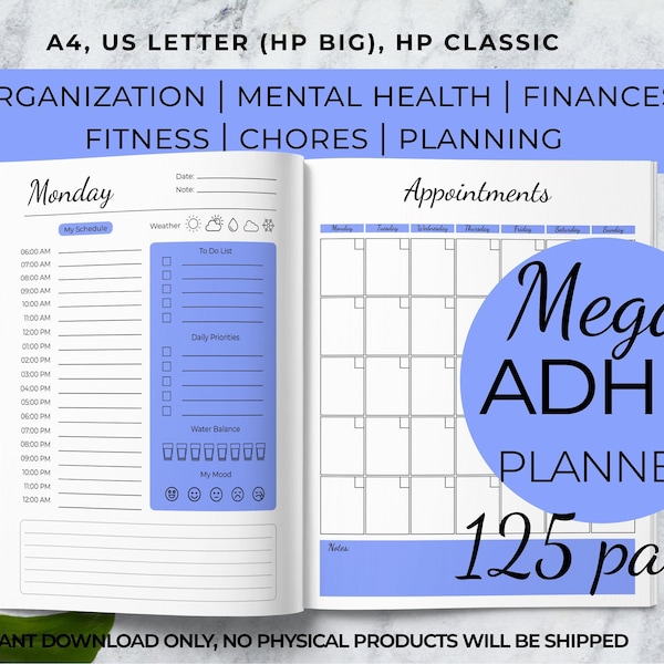 Adhd Planner - Etsy
