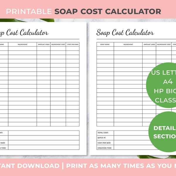 Soap Maker Inventory Tracker - Etsy