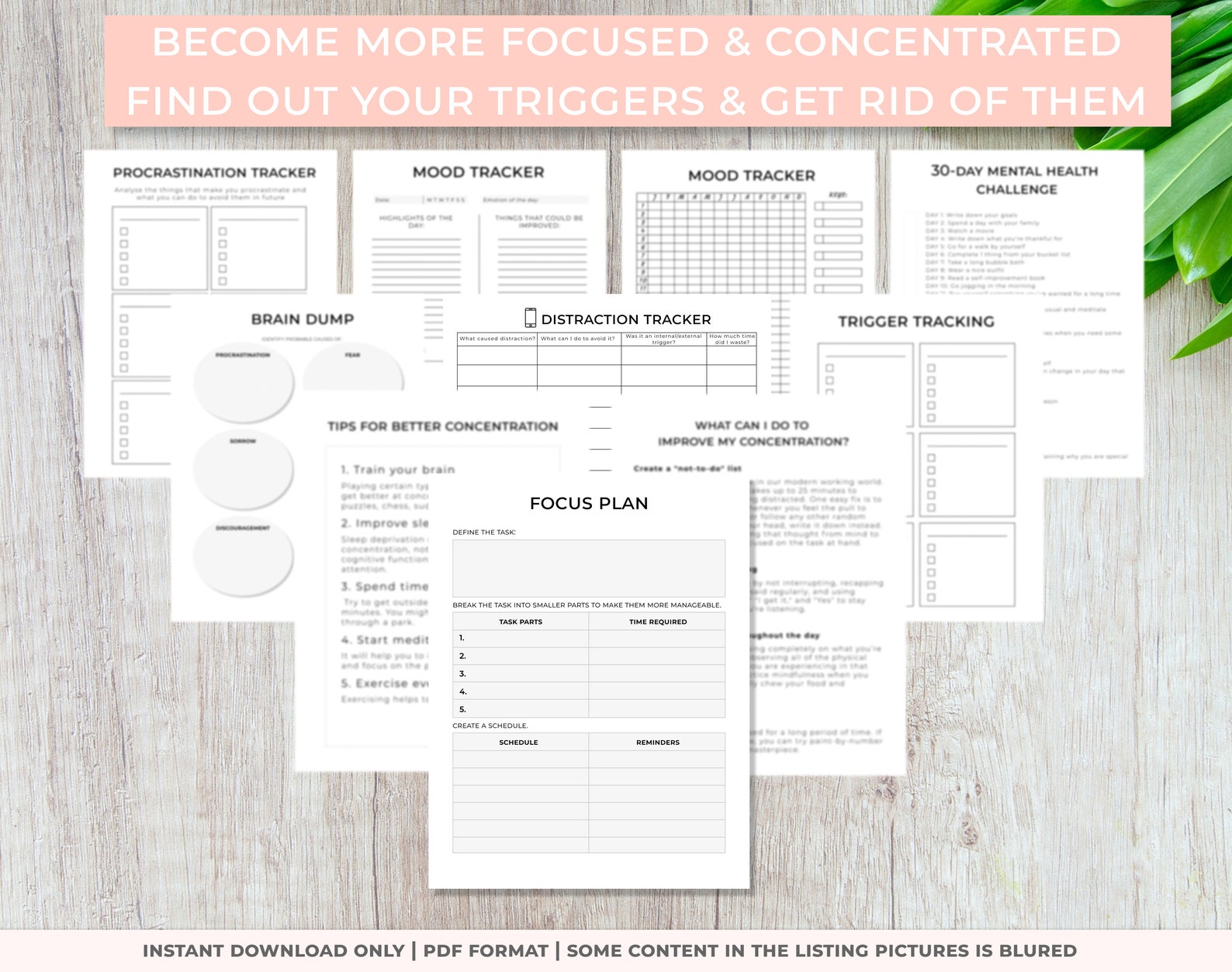 Depression Journal Therapy Journal Worksheets Mental Health | Etsy