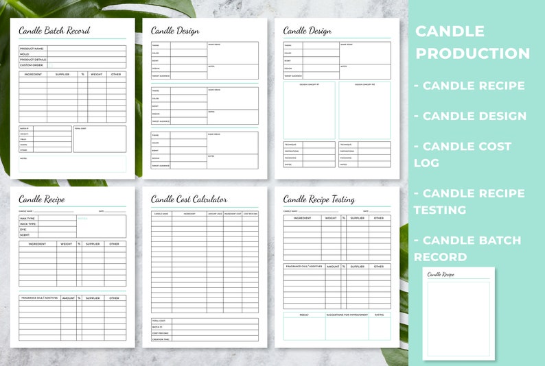 Candle Business Planner Candle Making Business Kit Small | Etsy