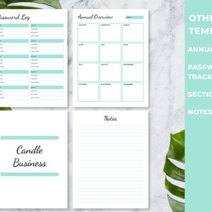 Candle Business Planner, Candle Making Business Kit, Small Business ...