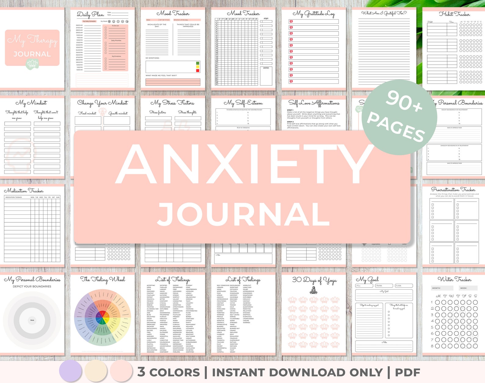 Anxiety Journal Mental Health Journal Wellness Journal Anxiety - Etsy