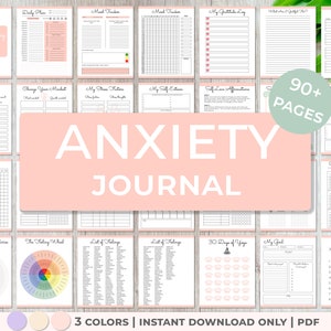 Anxiety Journal Mental Health Journal Wellness Journal Anxiety Diary ...