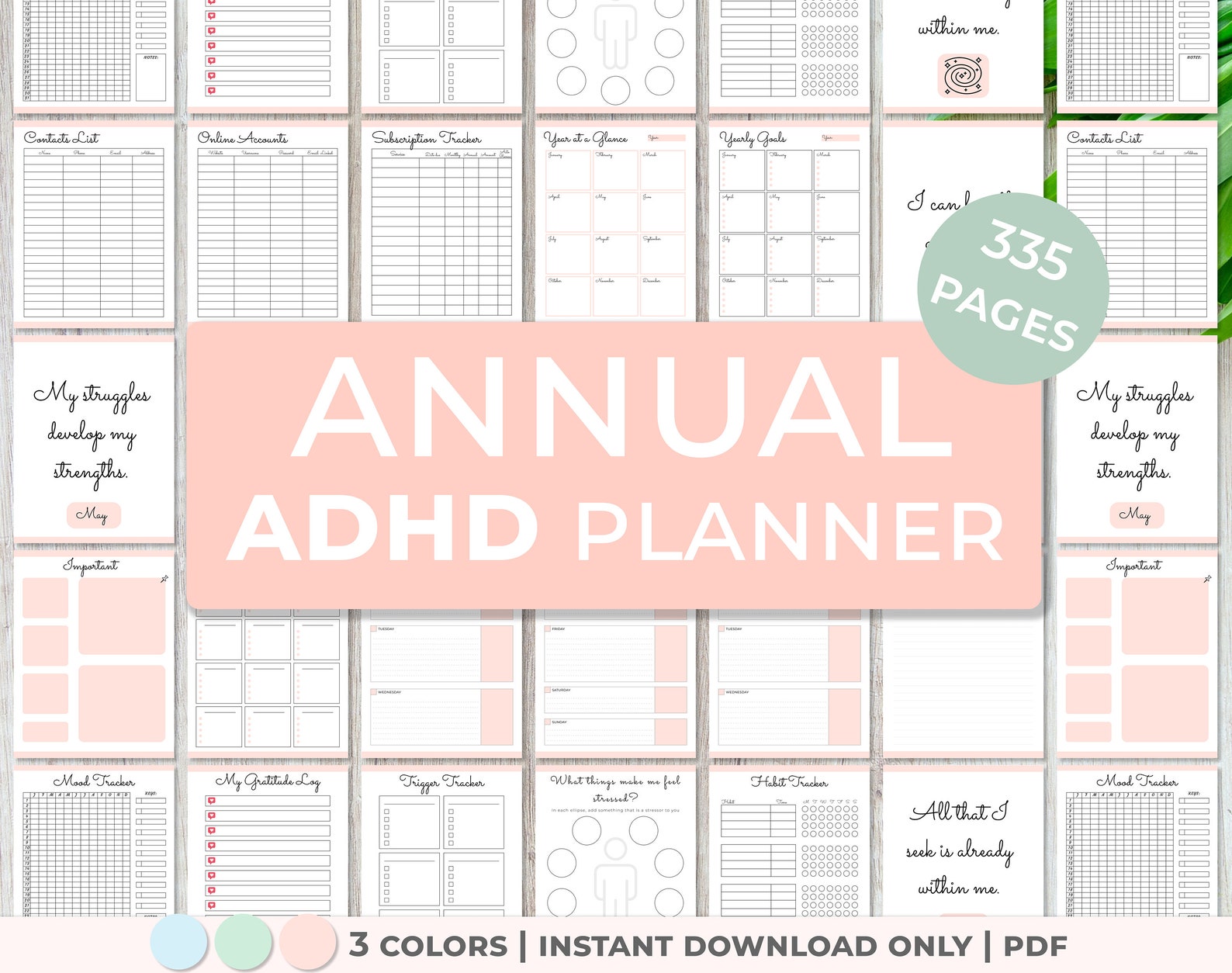 ADHD Planner Adults ADHD Bundle Adhd Productivity Planner ADHD - Etsy