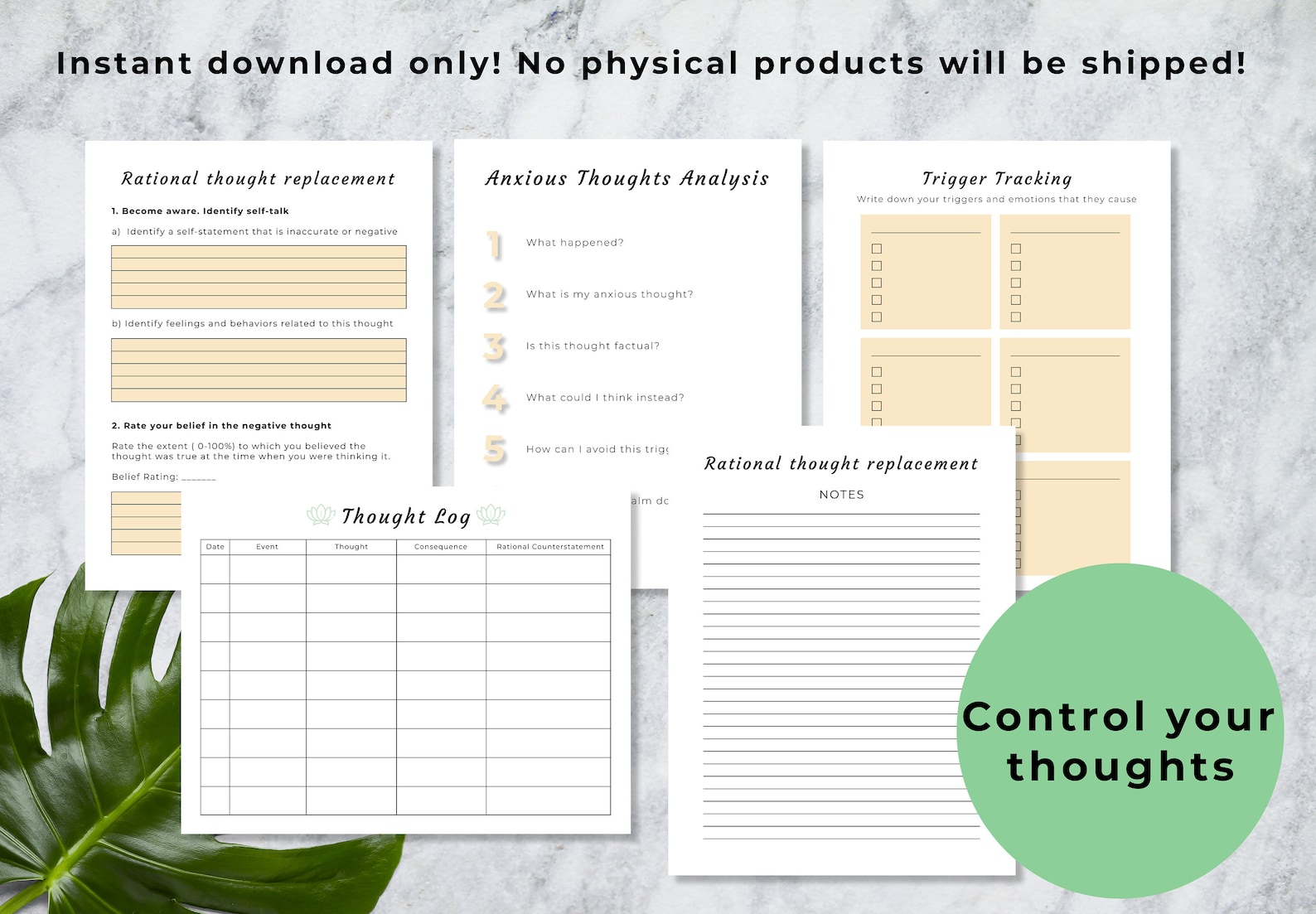 ADHD ANXIETY workbook ADHD therapy journal Anxiety Therapy | Etsy