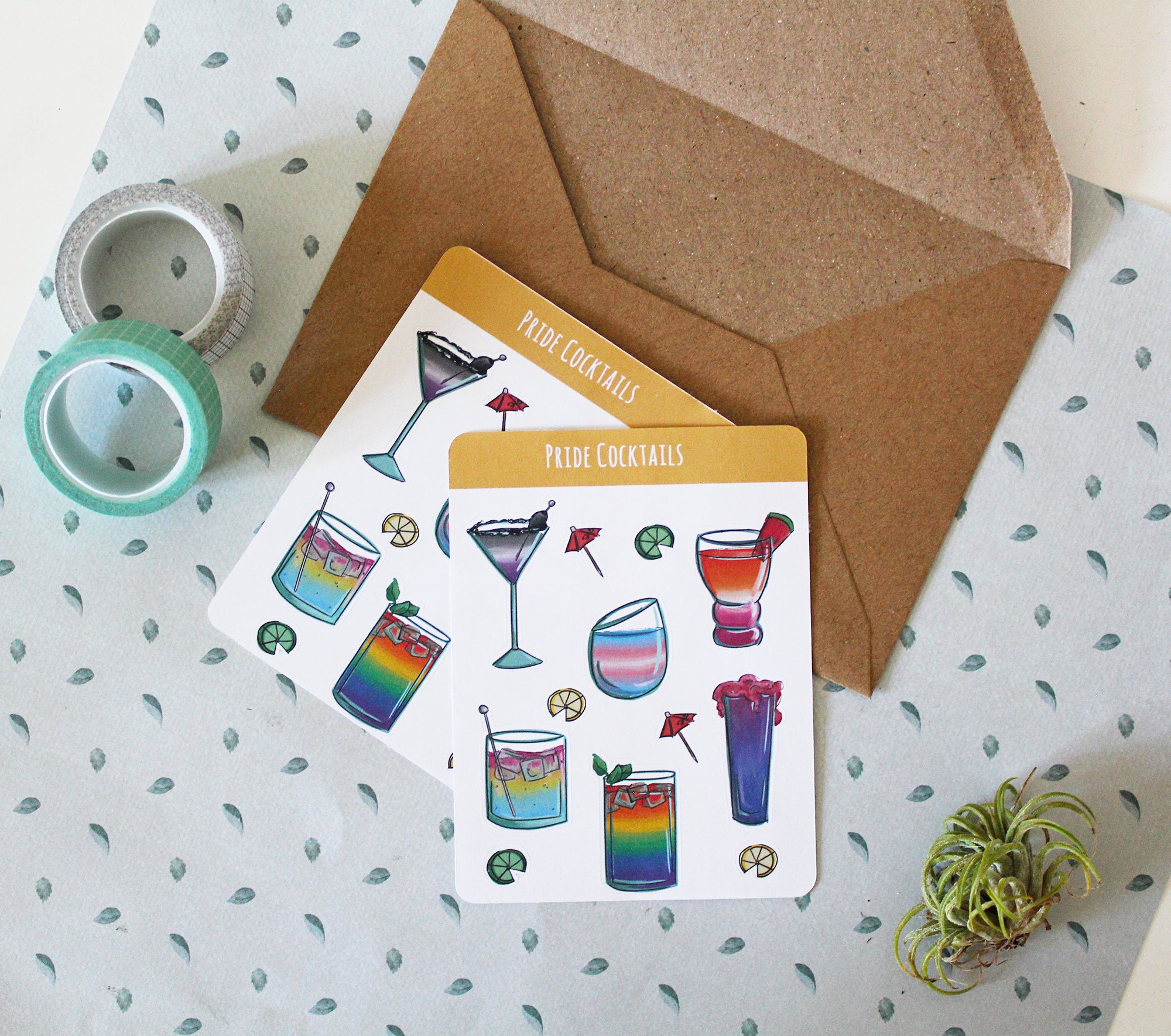 LGBT Pride Flag Cocktails Sticker Sheet Sommer Getränke | Etsy