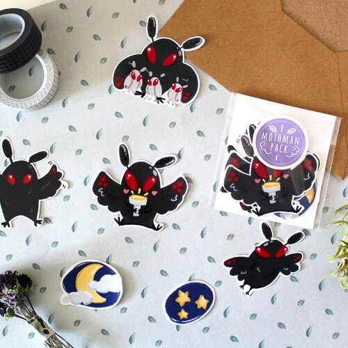 Cute Cryptid Vinyl Stickers Mothman/bigfoot/lochness - Etsy