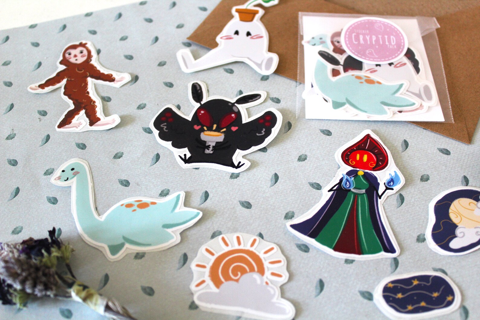 Cute Cryptid Vinyl Stickers Mothman/bigfoot/lochness - Etsy