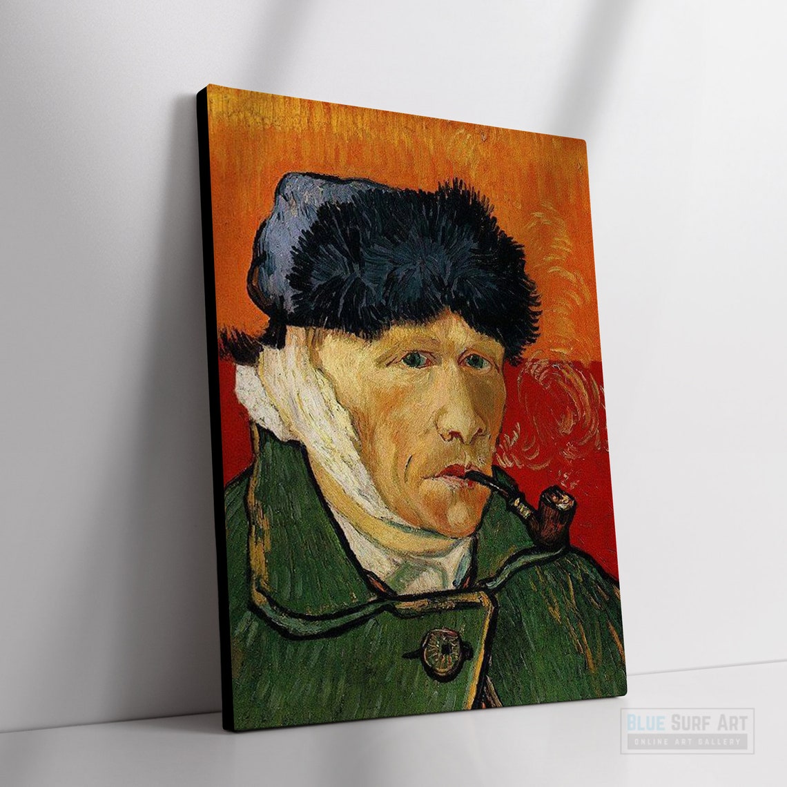Vincent van Gogh Selbstporträt mit verbundenem Ohr und Pfeife 100% ...