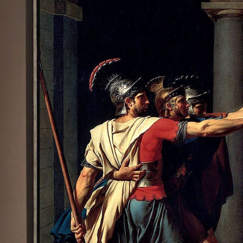 Hand-painted "oath of the Horatii" Canvas Art: Jacques-louis David ...