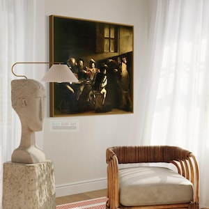 Caravaggio's Hand-painted Masterpiece Reproduction of the Calling of St ...