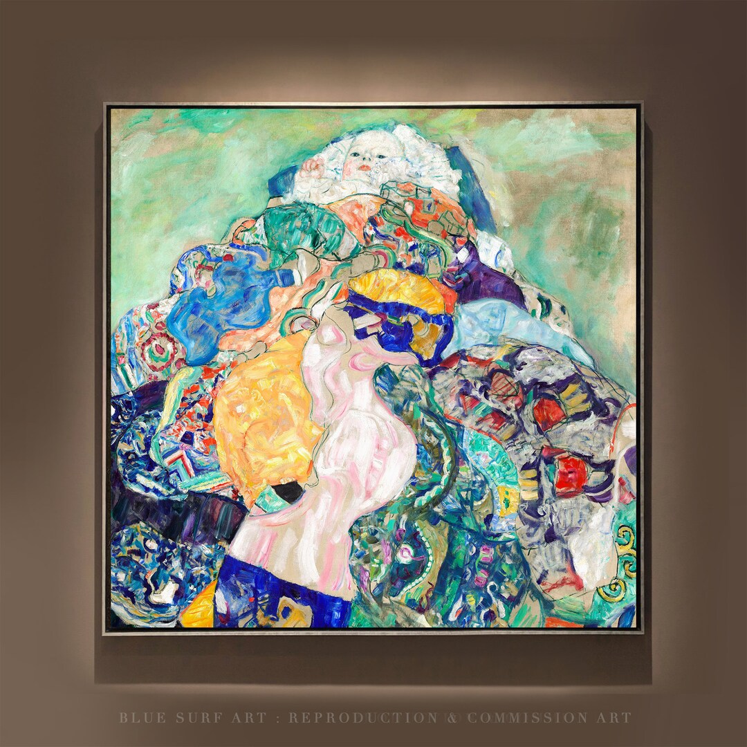 Hand-painted Klimt 'baby (cradle)' Oil Painting Reproduction - Etsy