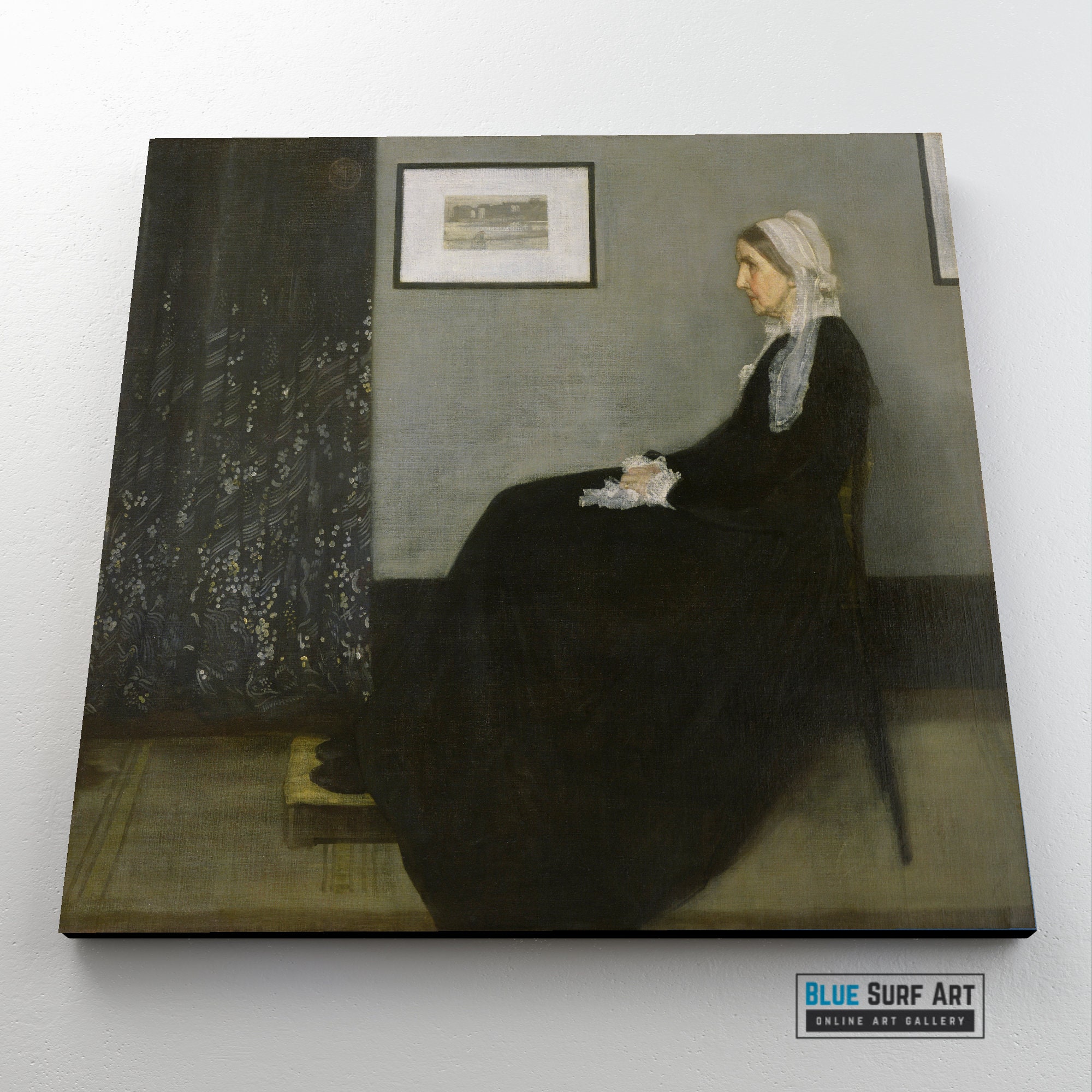 Whistler's Mother Oil Painting Reproduction: Hand-painted Canvas Art - Etsy