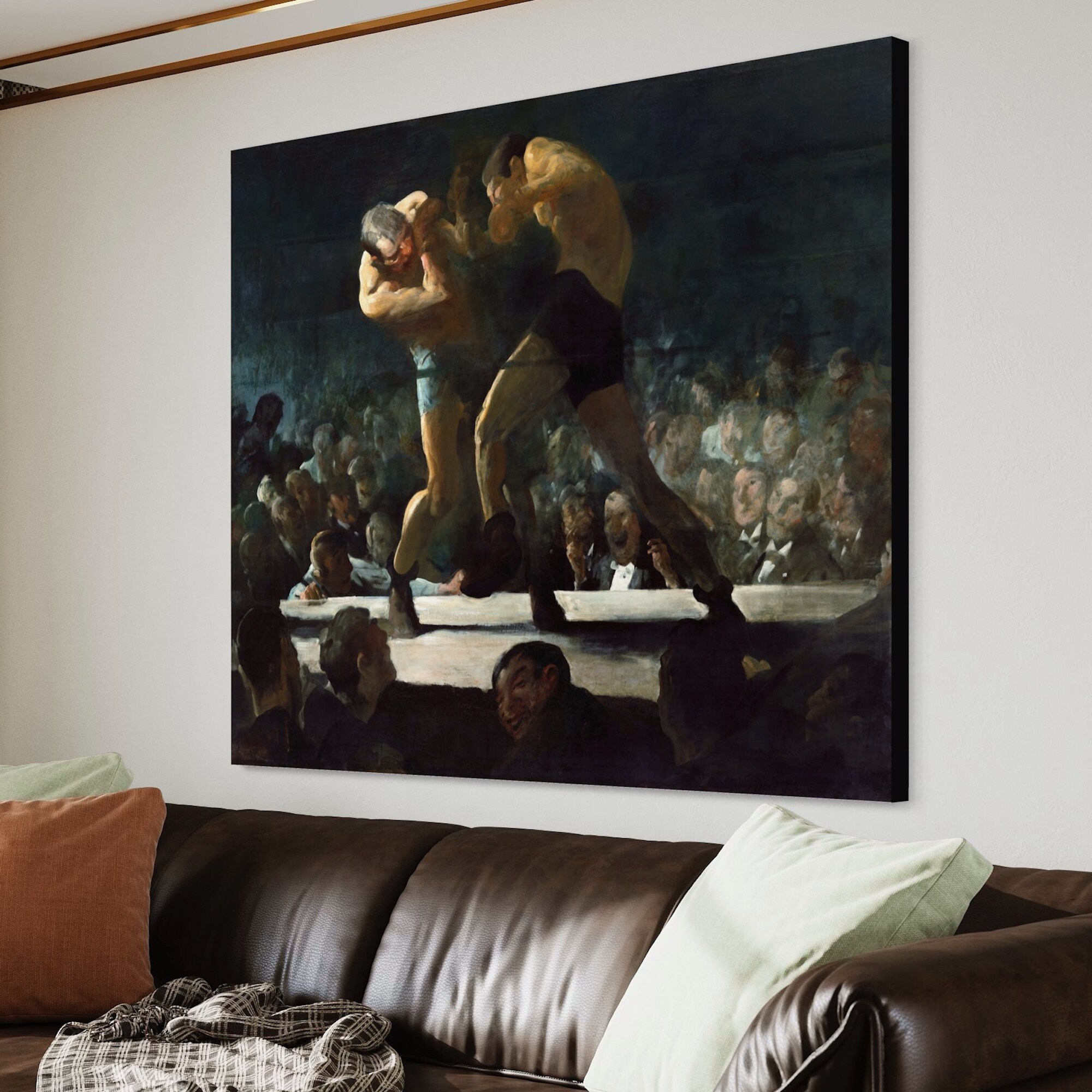 Hand Painted Boxing Art Canvas: George Bellows 'club Night ...