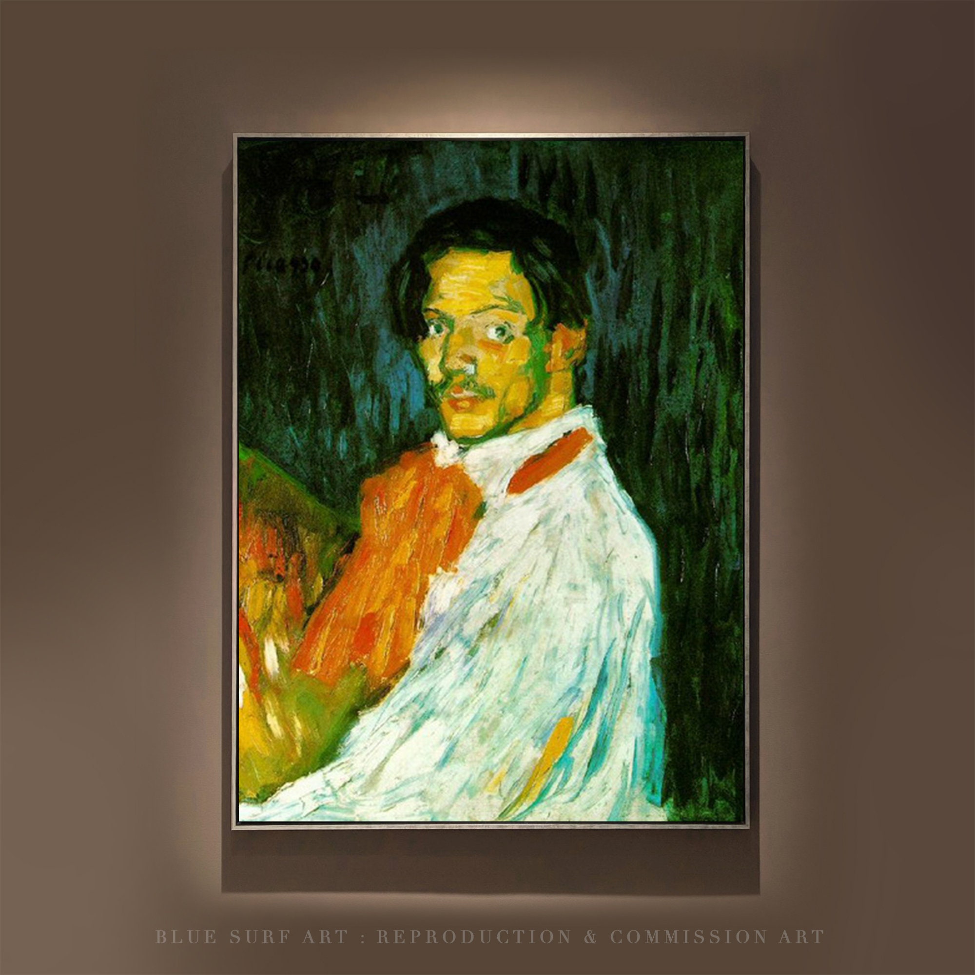 I, Picasso Self-portrait Pablo Picasso Reproduction Canvas Art Picasso ...