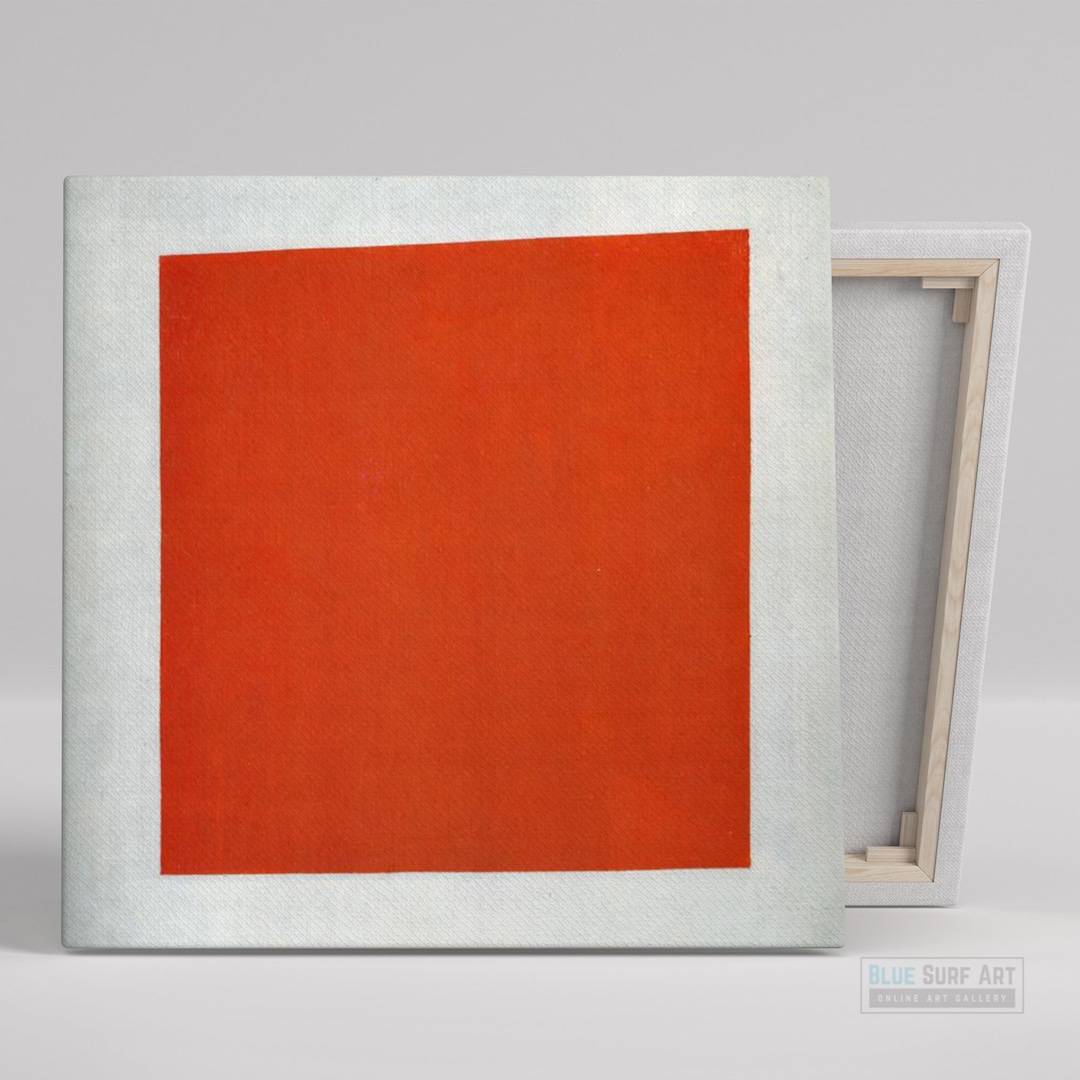 Hand Painted Red Square Oil Painting - Kazimir Malevich Reproduction - Etsy