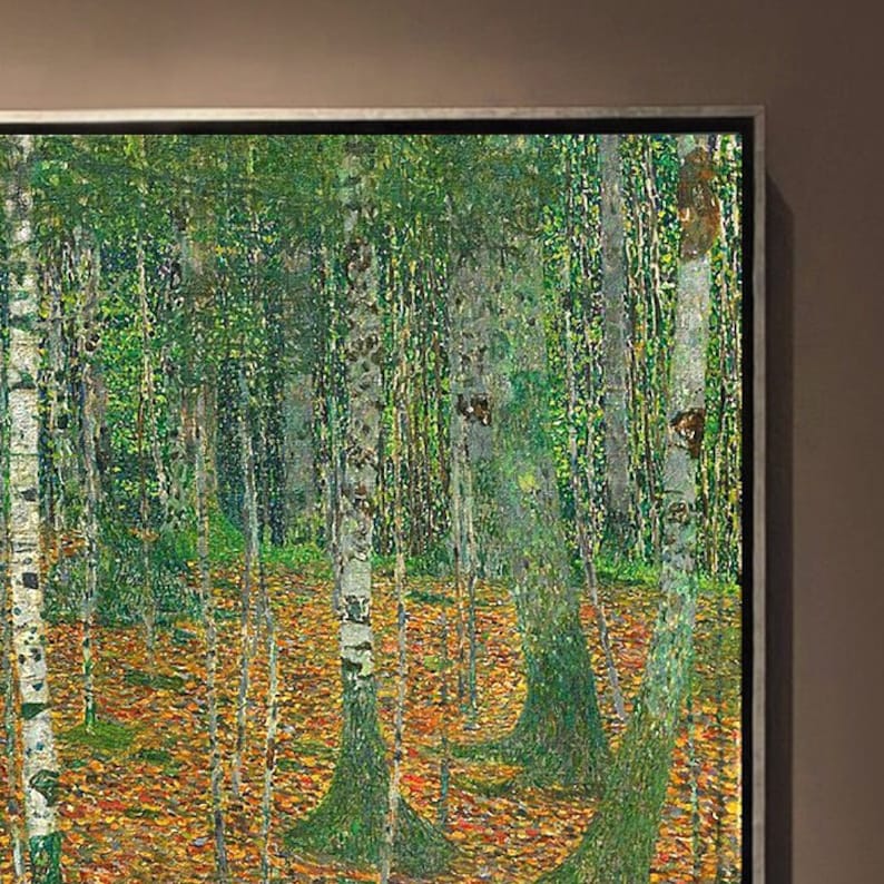 Birch Forest Gustav Klimt Reproduction Canvas Art Klimt Living Room ...