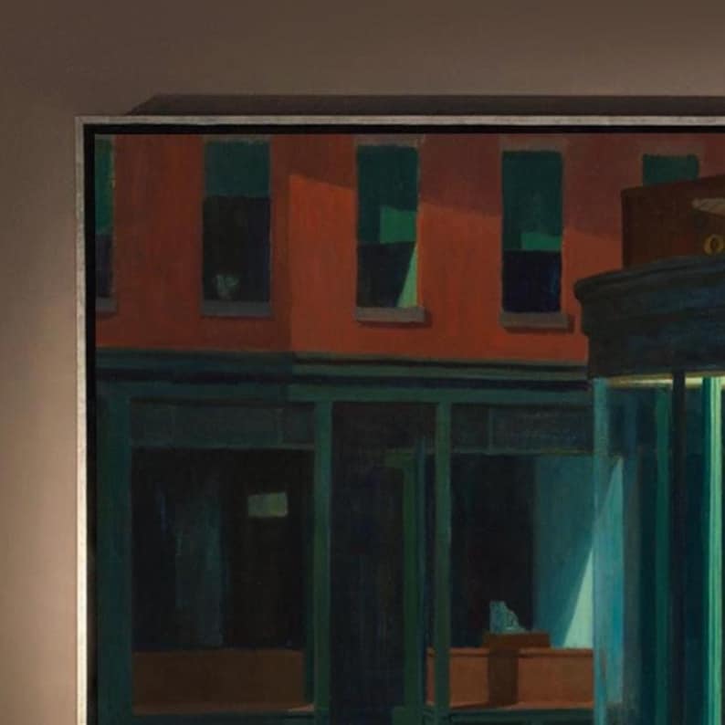 Nighthawks Oil Painting by Edward Hopper, Hand Painted Modern Realism ...
