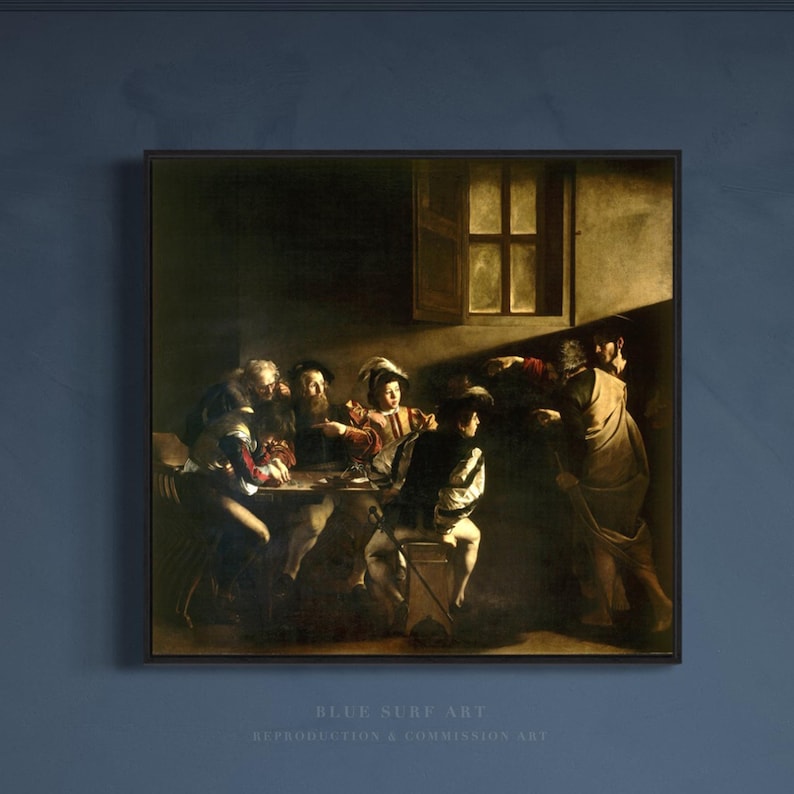 Caravaggio's Hand-painted Masterpiece Reproduction of the Calling of St ...
