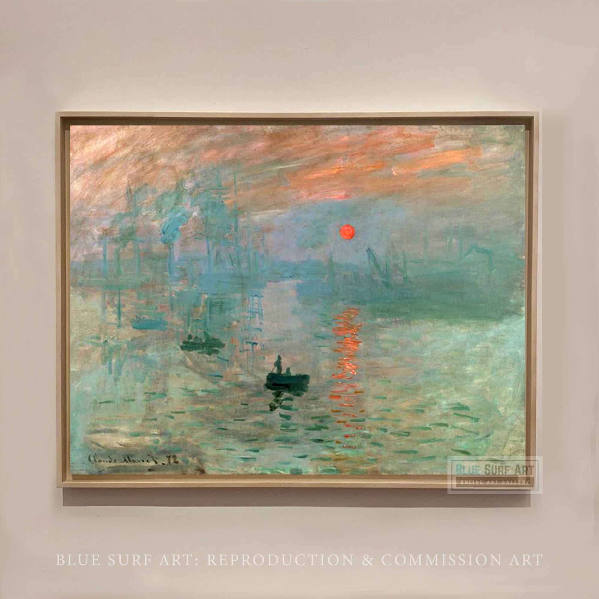 Impression Sunrise Claude Monet 100% Hand Painted Oil Painting on ...