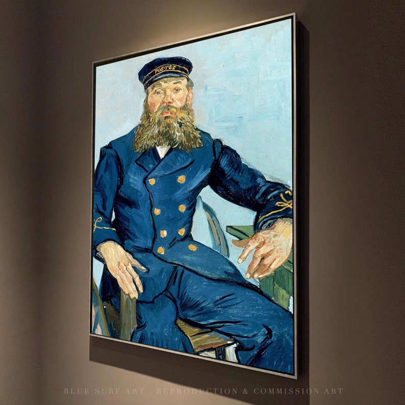 Van Gogh: Portrait of Postman Roulin, Hand-painted Canvas Art - Etsy