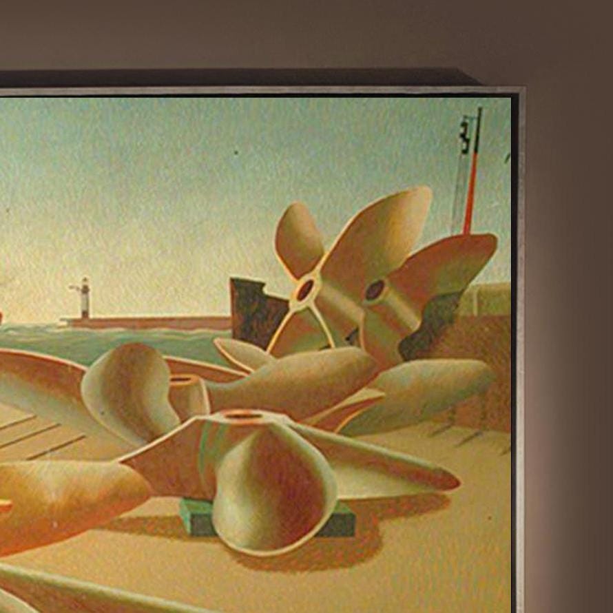 Edward Wadsworth Vorticism Art: Hand-painted Abstract Oil on Canvas - Etsy