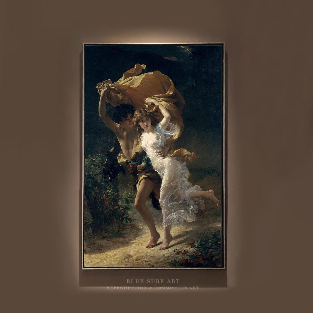 Pierre Auguste Cot's Hand-painted Masterpiece Reproduction of the Storm ...