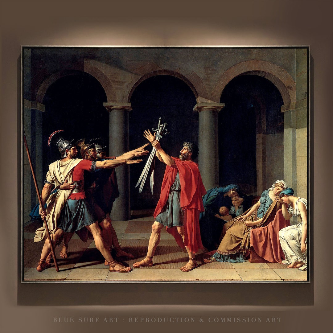 Hand-painted "oath of the Horatii" Canvas Art: Jacques-louis David ...