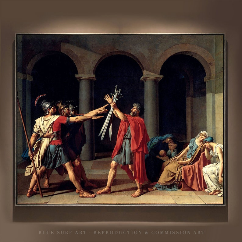 Hand-painted "oath of the Horatii" Canvas Art: Jacques-louis David ...