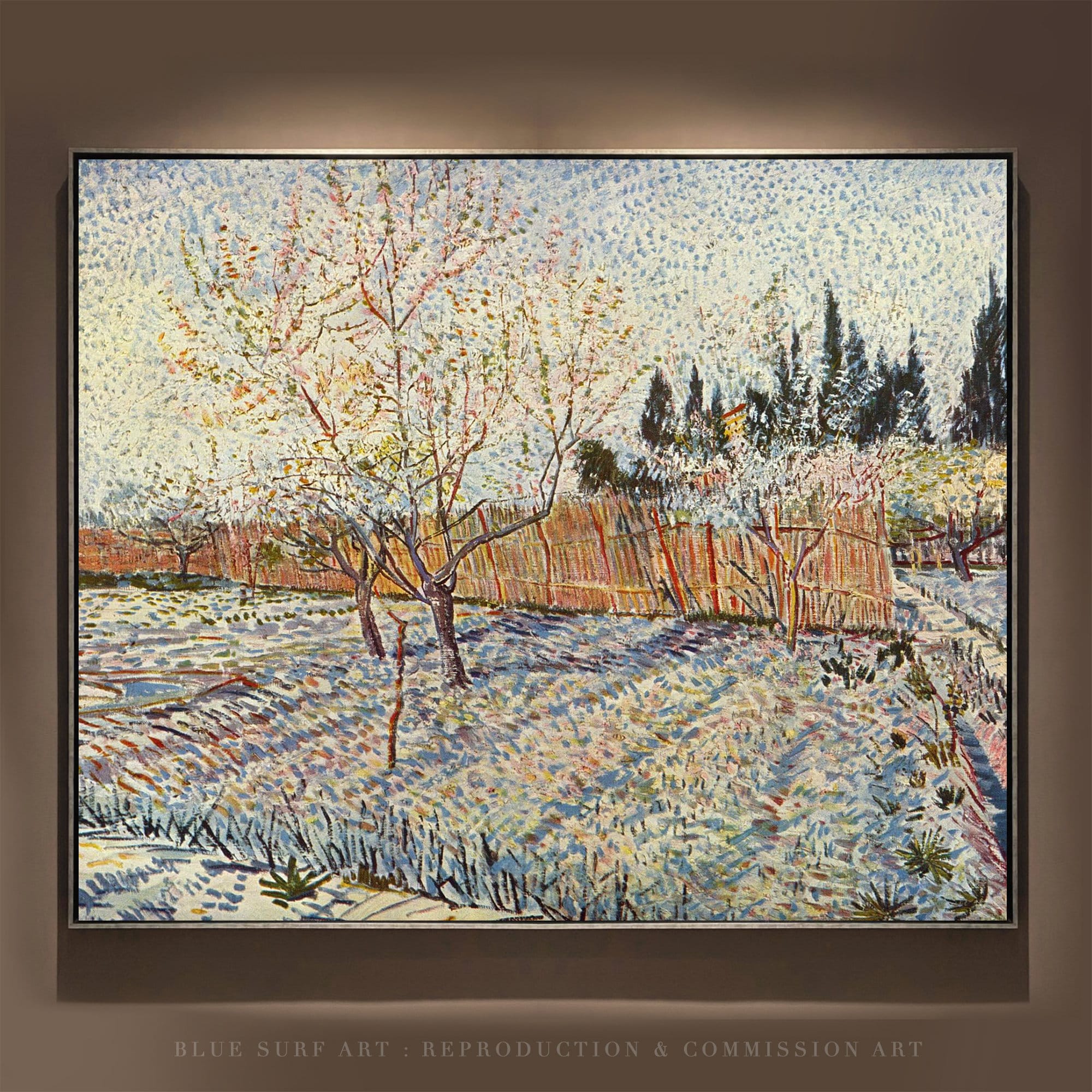 Orchard With Cypresses Vincent Van Gogh Reproduction Hand Painted Oil ...