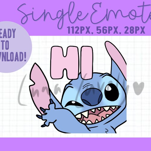 Premade Stitch Emote for Twitch / Discord Irritated Stitch W/ - Etsy Canada