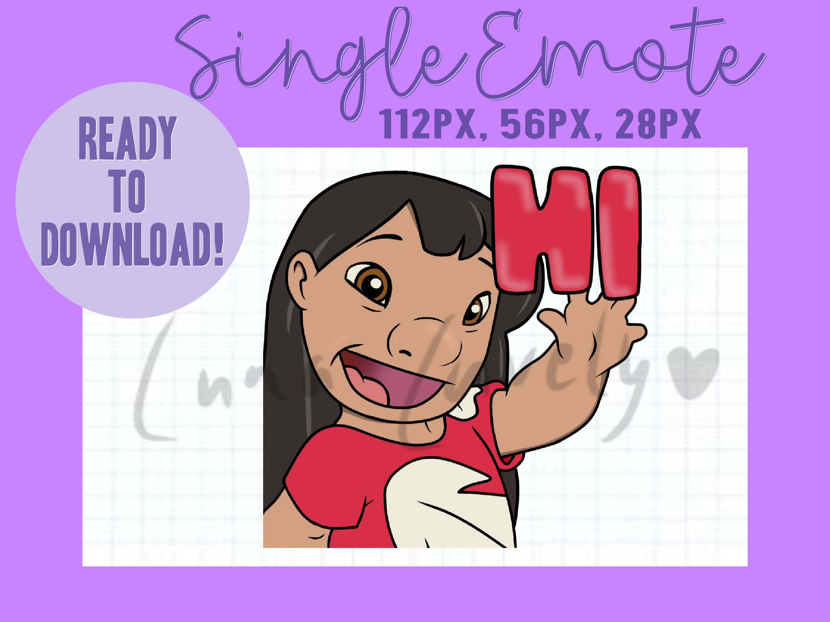 Lilo Emote for Twitch Discord Youtube Etc - Etsy