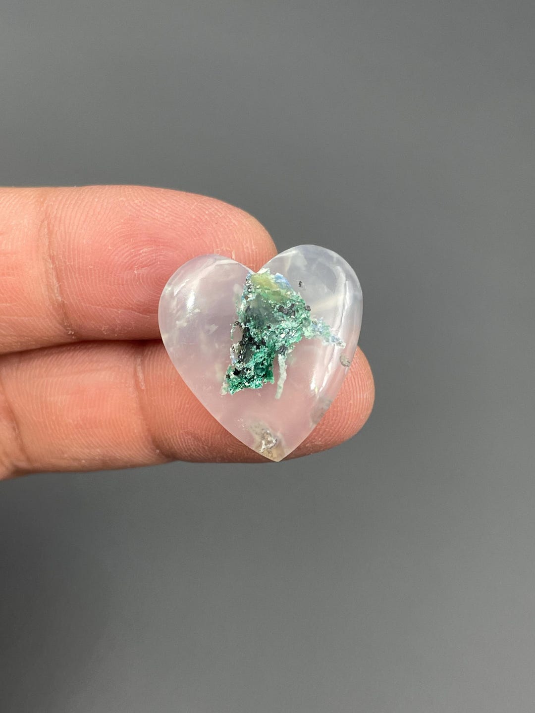 Aquadite With Native Copper Inclusions Confetti Chrysocolla Cabochon ...