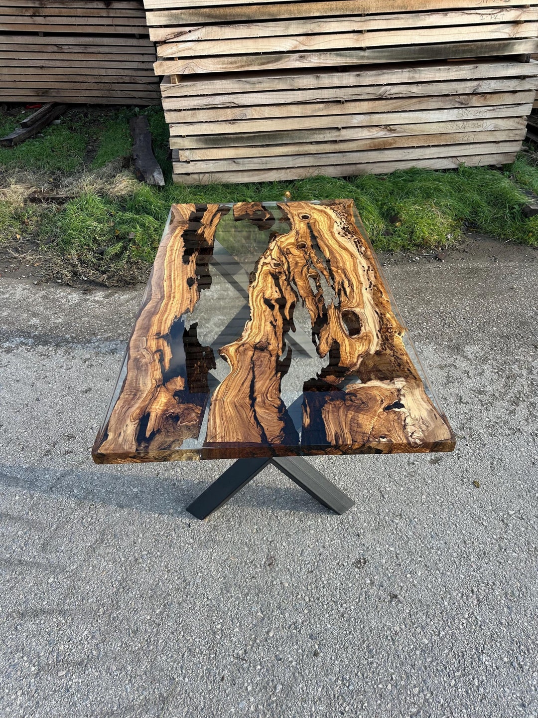 Custom Epoxy Dining Table, Kitchen Table, Live Edge Table, Custom Epoxy ...